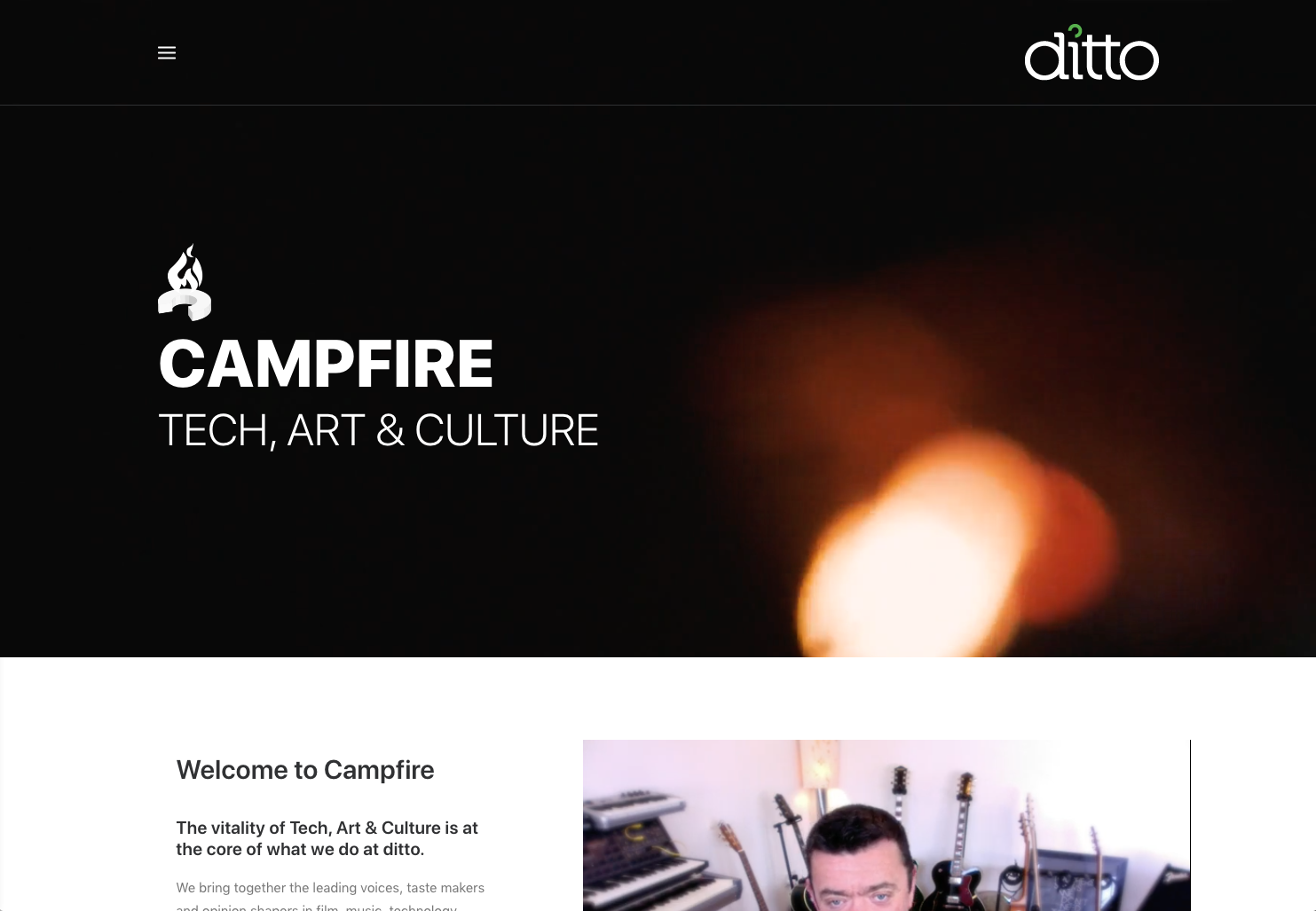 Campfire page - ditto TV